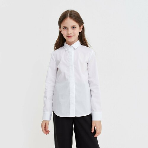 Школьная блуза Minaku, размер 152, белый