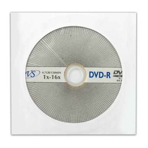 Оптический диск DVD-R VS 4.7Gb, 16x, бумажный конверт, 1шт. (511555)