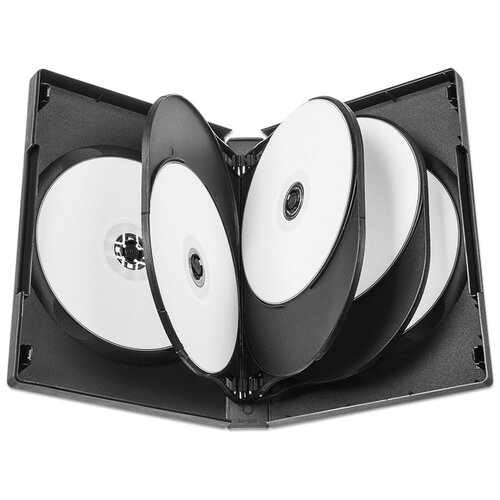 Коробка DVD Box для 8 дисков, черная, упаковка 3 шт.