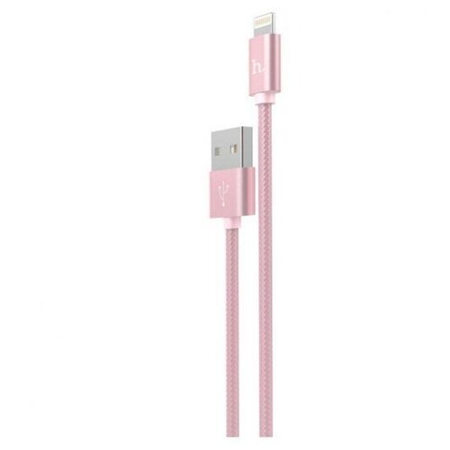 USB Hoco X2 Knitted Lightning (L=1м) розовое золото