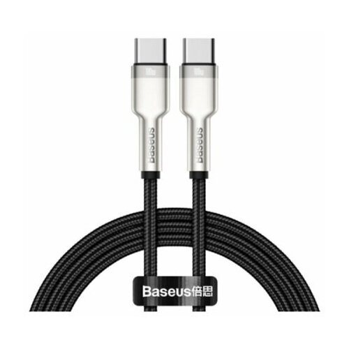 Кабель Baseus Cafule Series Metal Data Cable Type-C to Type-C 100W 1m (CATJK-C01, CATJK-C02, CATJK-C05, CATJK-C06) (black)