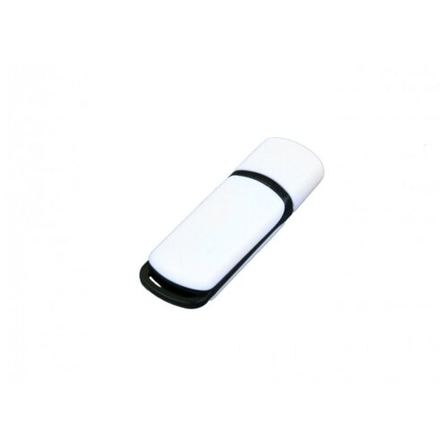 Промо флешка пластиковая с цветными вставками (32 Гб / GB USB 2.0 Черный/Black 003 Модель 186)
