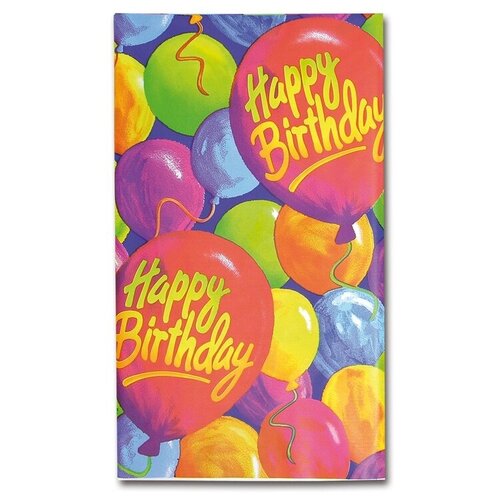 Скатерть полиэтилен, 140х260 см, шары "С днем рождения", 1502-0522