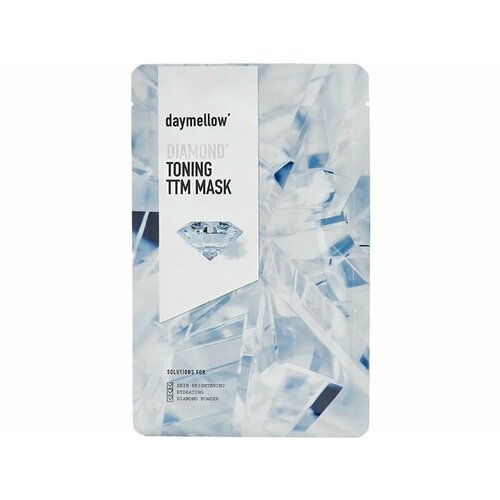 Придающая сияние тканевая маска с алмазной пудрой daymellow' DIAMOND TONING TTM MASK