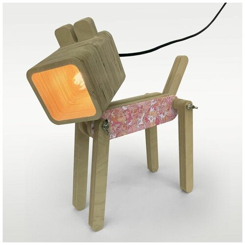 Настольная лампа светильник "Собака" модель узор - 1062