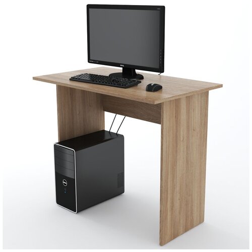 Дизайн Фабрика компьютерный стол Ascetic, ШхГхВ: 90х54х73.2 см, цвет: дуб сонома