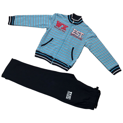 Комплект одежды WANEX, размер 128, синий, голубой