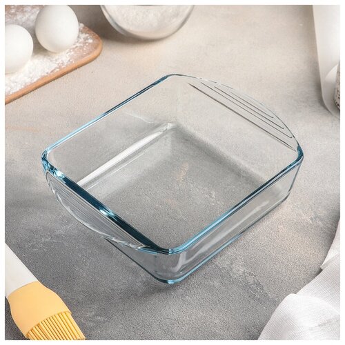 Форма для запекания и выпечки из жаропрочного стекла Borcam, 1,04 л, 21х16,5 см, без крышки 1 шт.