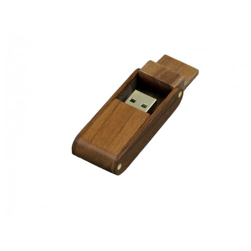 Раскладная деревянная прямоугольная флешка (32 Гб / GB USB 2.0 Красный/Red Wood3 Раскладная флешка деревянный корпус под гравировку)