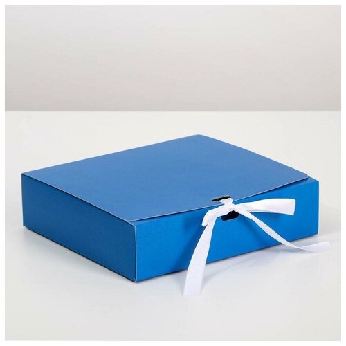 Коробка складная ТероПром 7303214 «Синяя», 20 х 18 х 5 см