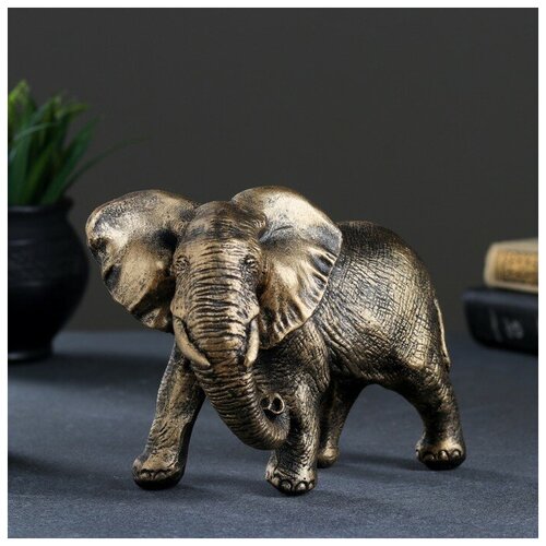 Фигура "Слон африканский" бронза, 18х9х13см./В упаковке шт: 1