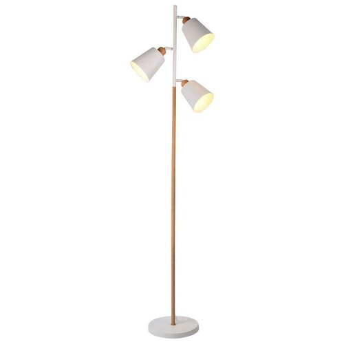 Напольный светильник торшер Moderli V3050-3F Floor 3E2760W песочный белый, коричневое дерево