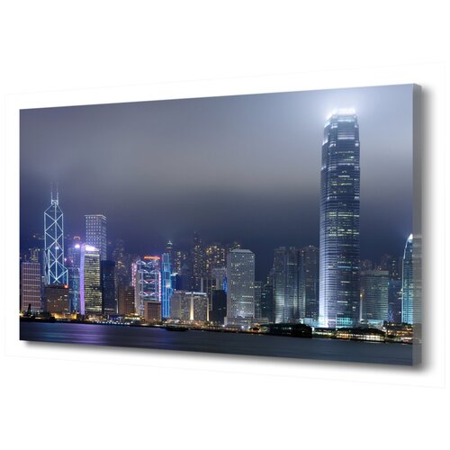 Картина на холсте "Гонконг" PRC-218 (45x30см). Натуральный холст