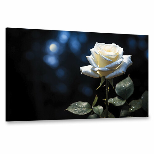 Интерьерная картина 100х60 "Розы в тишине ночи"