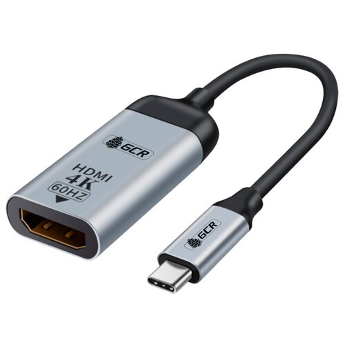 Thunderbolt 3 Displayport переходник GCR 4K 60Hz черно-серый адаптер тайп си на дисплей порт поддержка USB 3.1 для телефона монитора ноутбука ПК