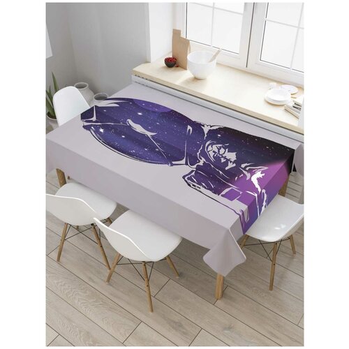Скатерть прямоугольная JoyArty на кухонный стол "В темном космосе" из оксфорда, 180x145 см