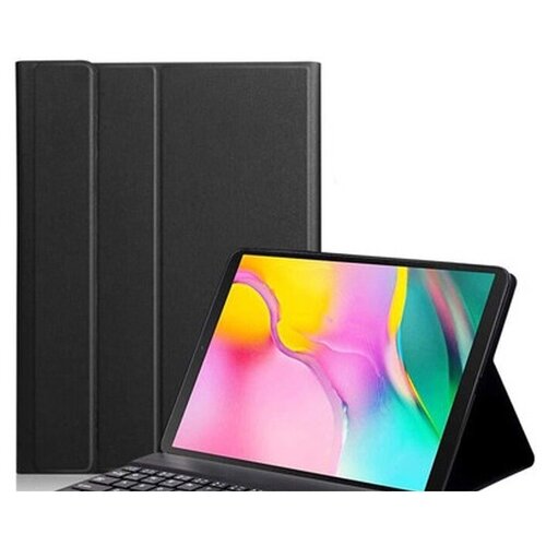 Клавиатура MyPads для Samsung Galaxy Tab S5e 10.5 SM-T720 / T725 съемная беспроводная Bluetooth в комплекте c кожаным чехлом и пластиковыми накле.