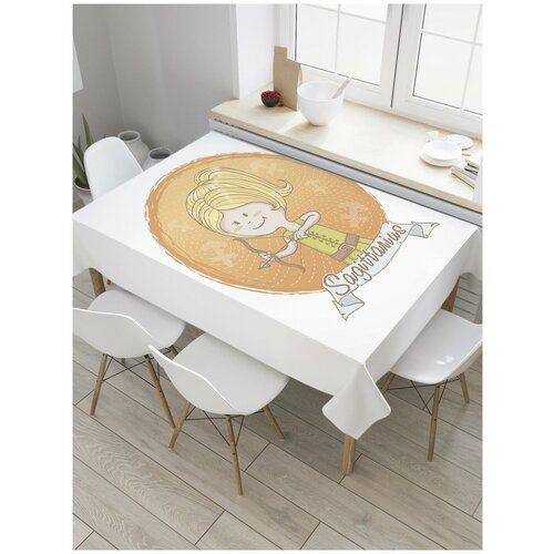 Скатерть прямоугольная JoyArty на кухонный стол "Детский Стрелец" из оксфорда, 180x145 см