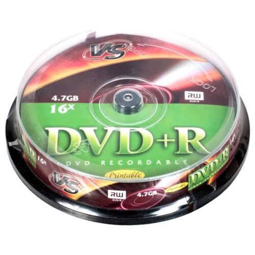 Диск VS DVD+R 4, 7 GB 16x CB/10 Ink Print