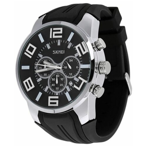 Наручные часы SKMEI мужские 9128 - Черные, черный, серебряный