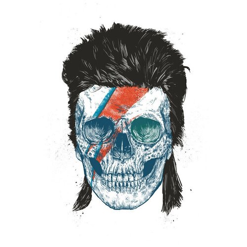 Интерьерный постер на стену в подарок "Eye Bowie's skull" размера 50х70 см 500*700 мм в черной раме для декора комнаты, офиса или дома