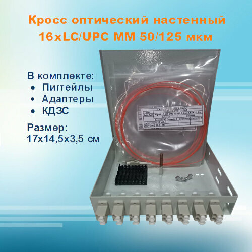 Кросс оптический настенный НКРУ-ЛБ-16-LC-MM50 (укомплектованный)