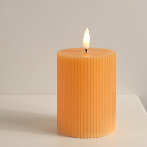 Peha Светодиодная свеча с имитацией пламени Грацио 10 см оранжевая, батарейка MB-41085
