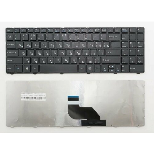 Клавиатура для ноутбука DNS 0143196 черная с рамкой