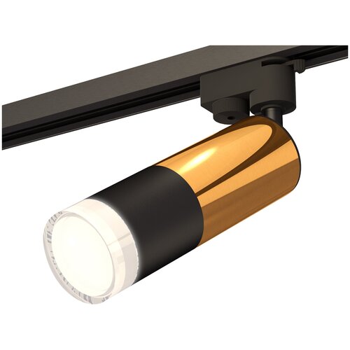 Трековый однофазный светильник XT6302072 SBK/PYG/FR черный песок/золото желтое полированное/белый матовый MR16 GU5.3