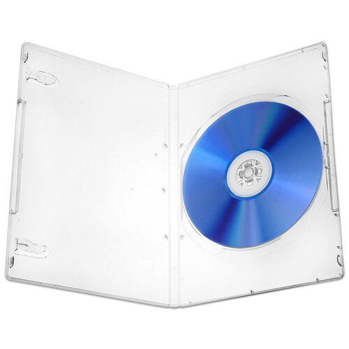 Коробка DVD Box для 1 диска, 9мм (slim) полупрозрачная, упаковка 50 шт.