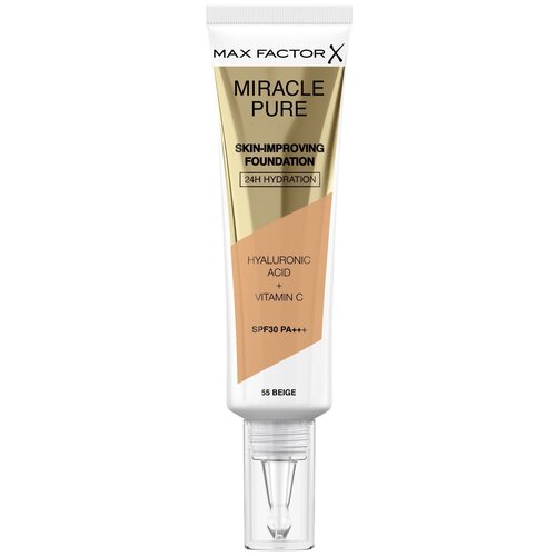 Max Factor Тональный крем Miracle Pure Foundation, SPF 30, 30 мл, оттенок: 55 Beige