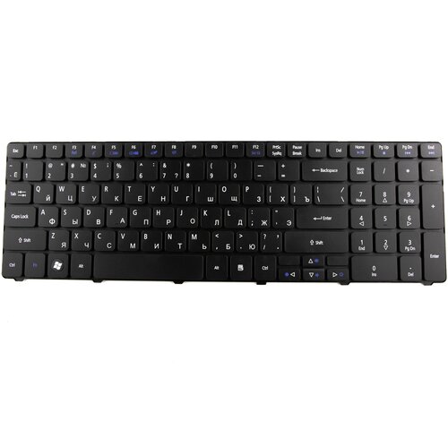 Клавиатура для Acer Aspire 5242, Чёрная, Матовая