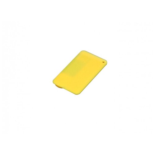 Флешка для нанесения логотипа виде пластиковой карточки (64 Гб / GB USB 2.0 Желтый/Yellow MINI_CARD1 под полноцветную печать фотографии)