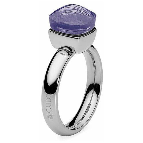 Кольцо Qudo, фианит, размер 16.5, серебряный, фиолетовый