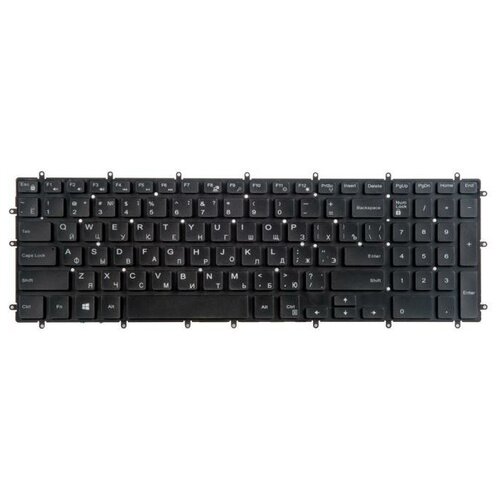 Клавиатура для ноутбука Dell Inspiron 15-5565, 5567, 5570, 7000 черная с подсветкой
