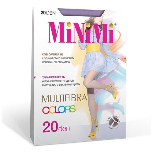Колготки  MiNiMi Multifibra Colors, 20 den, размер 2, фиолетовый