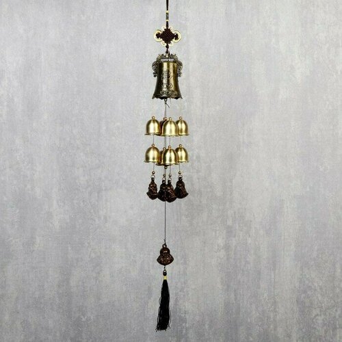 Музыка ветра металл 'Будда' 8 колокольчиков 60 см