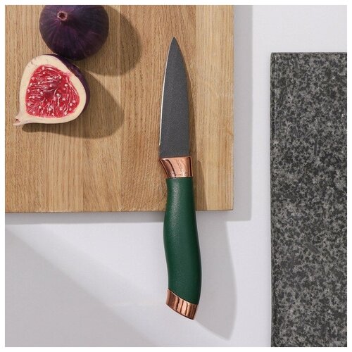 Нож Доляна «Эсмиральда», овощной, лезвие 8,5 см, цвет зелёный