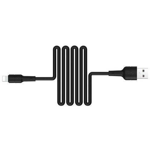 Кабель USB 2.0 A (m) - Lightning (m) 1м Borofone BX30 Silicone - Черный