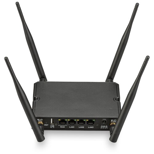 Wi-Fi роутер KROKS Rt-Cse m6-G (F-female), черный