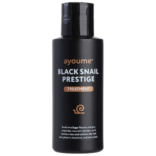 Восстанавливающий бальзам для волос на основе муцина улитки Ayoume Black Snail Prestige Treatment, 100 мл