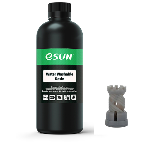 Фотополимерная смола ESUN Water Washable (0.5 кг) серый