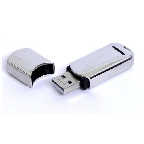 Каплевидная металлическая флешка для нанесения логотипа (64 Гб / GB USB 2.0 Серебро/Silver 255 supertalent AM брусок OEM)