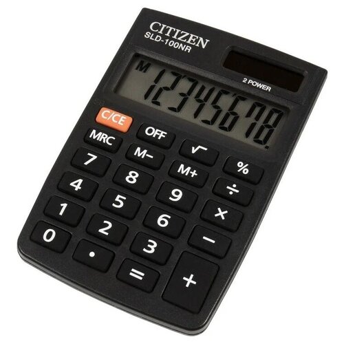 Калькулятор карманный CITIZEN SLD-100NR 2 шт., черный, 2 шт.