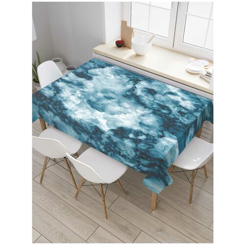 Скатерть прямоугольная JoyArty на кухонный стол "Густой дым" из оксфорда, 120x145 см