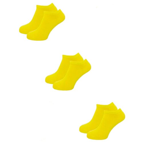 Носки LorenzLine, 3 пары, размер 39/40, желтый