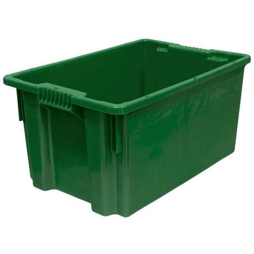 Контейнер пластиковый 600х400х300мм сплошной (арт.601)_зеленый