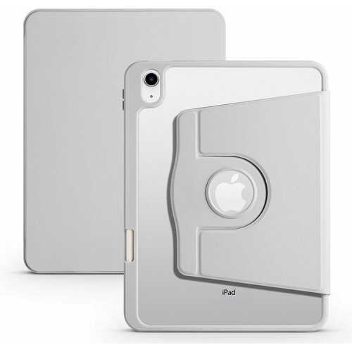 Чехол для iPad Pro 12.9" (2018-2022) с подставкой 360 и держателем для стилуса серый