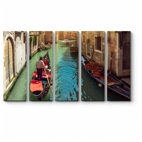 Модульная картина Канал с гондолами в Венеции130x78