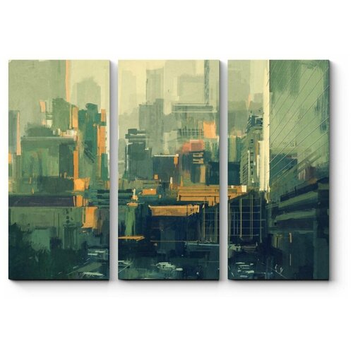 Модульная картина Городские небоскребы на закате110x79